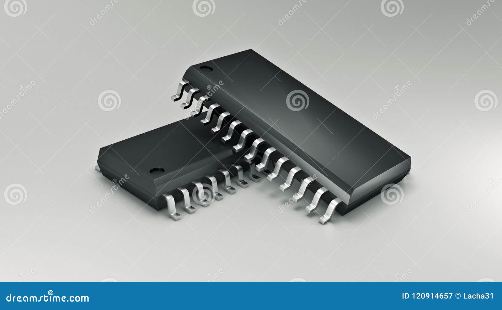 Computer chips isolated. stock illustration. Illustration of closeup ...