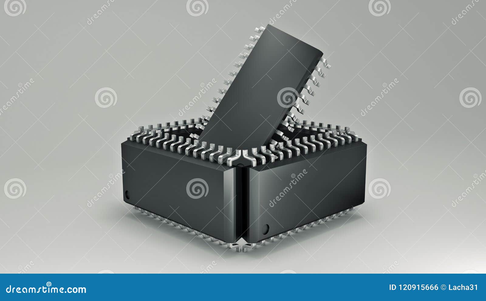Computer chips isolated. stock illustration. Illustration of hardware ...