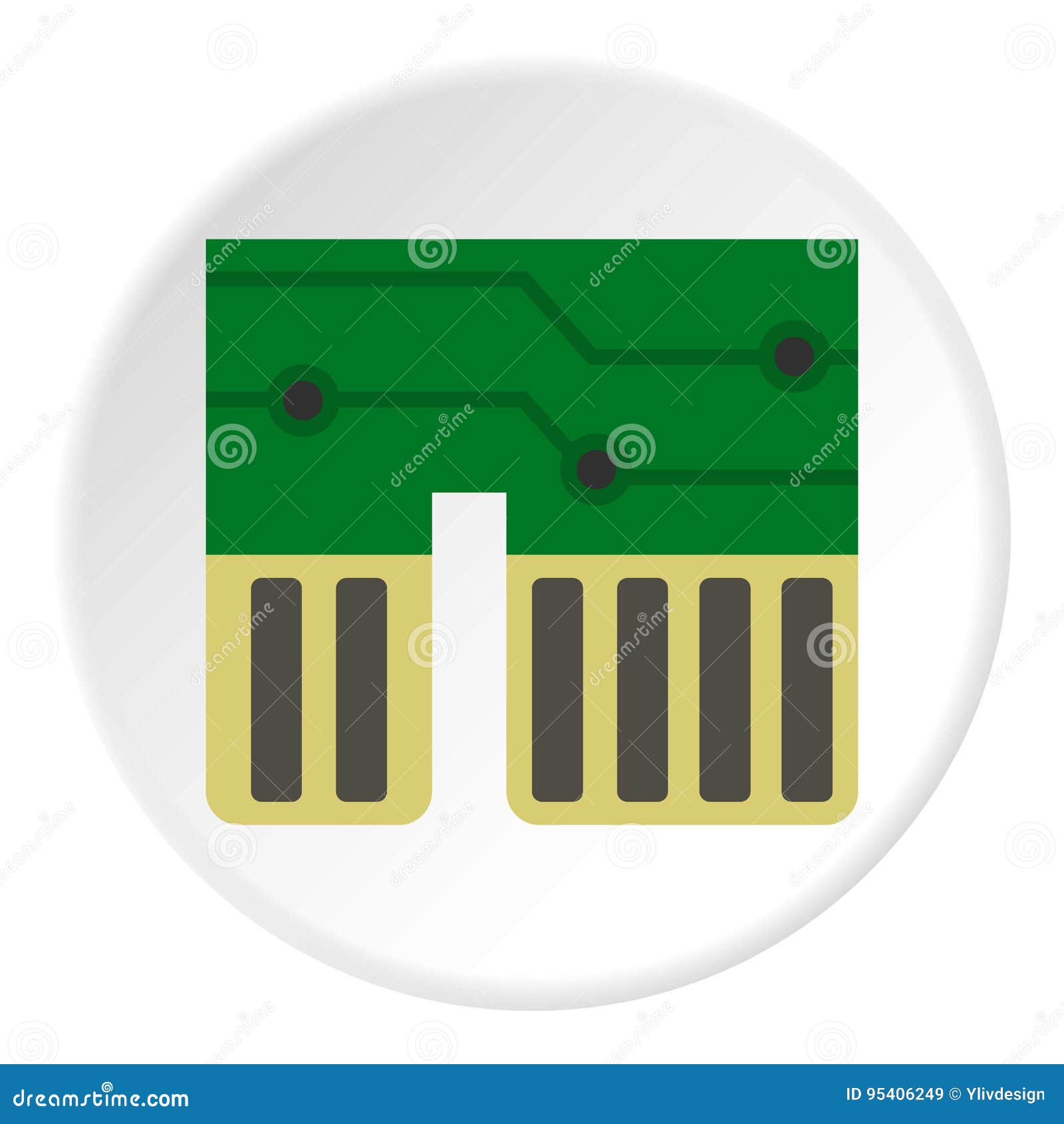 Computer Chipset Icon Circle Stock Vector - Illustration of core ...