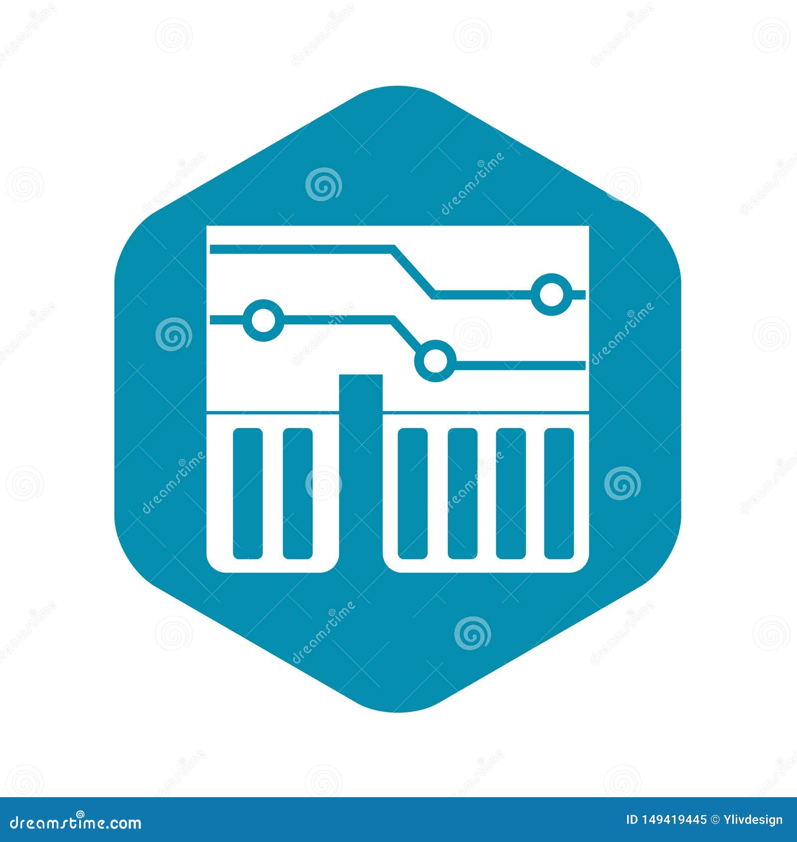 Computer Chipset Icon Simple Stock Vector - Illustration of macro ...