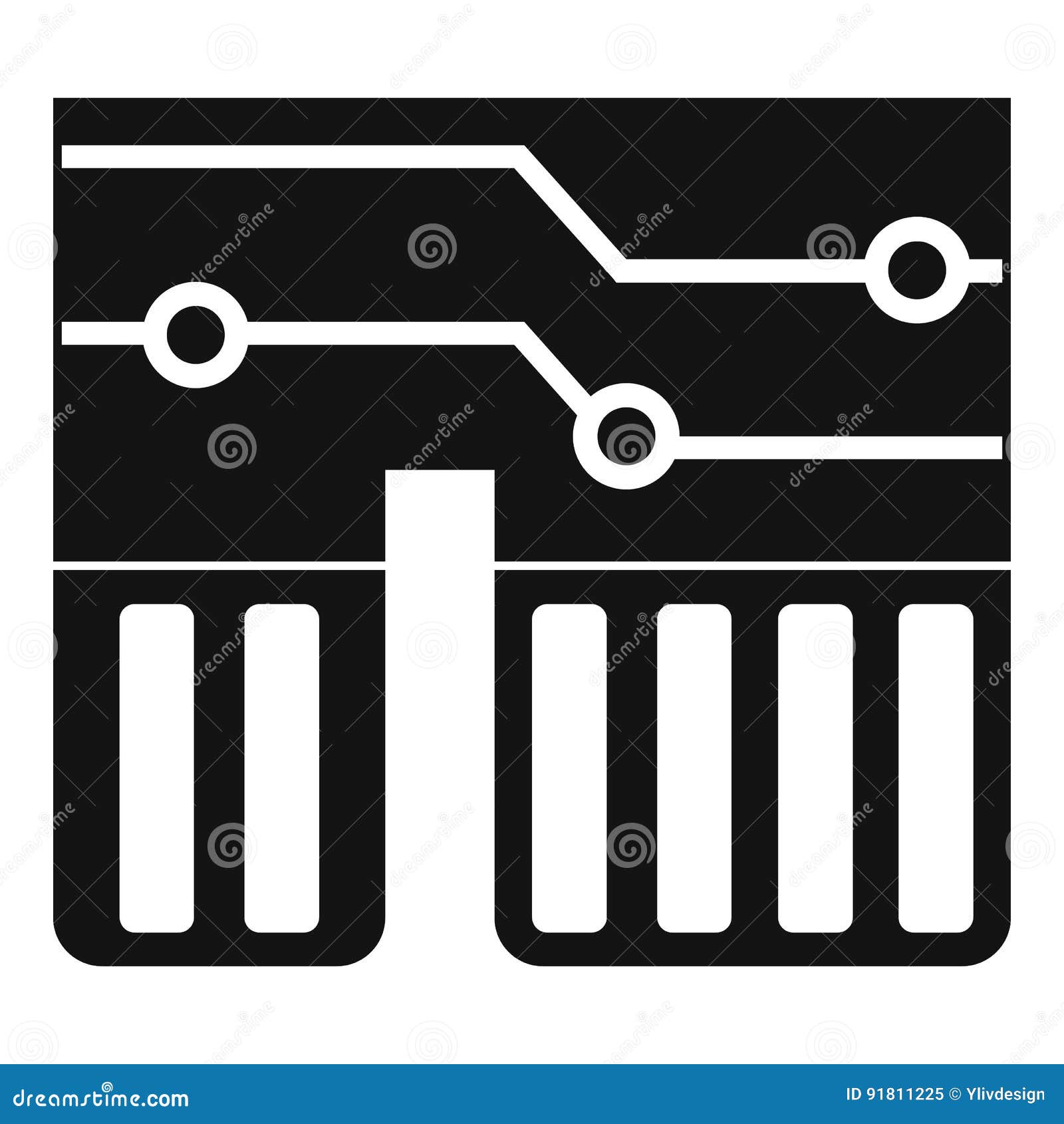 Computer Chipset Icon Simple Stock Vector - Illustration of macro ...