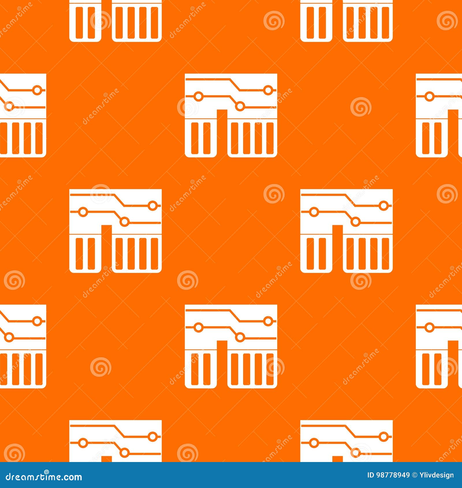 Computer Chipset Pattern Seamless Stock Vector - Illustration of ...