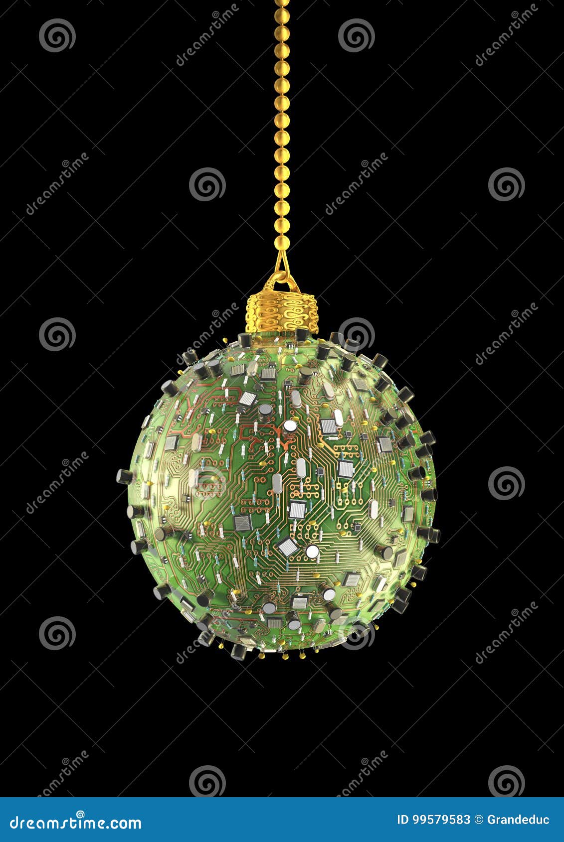 Computer Christmas Ornament Stock Illustration - Illustration of ...