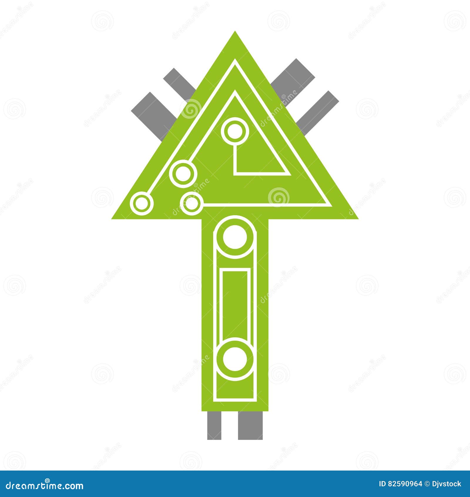Computer Circuit Arrow Electronic Component Stock Vector - Illustration ...