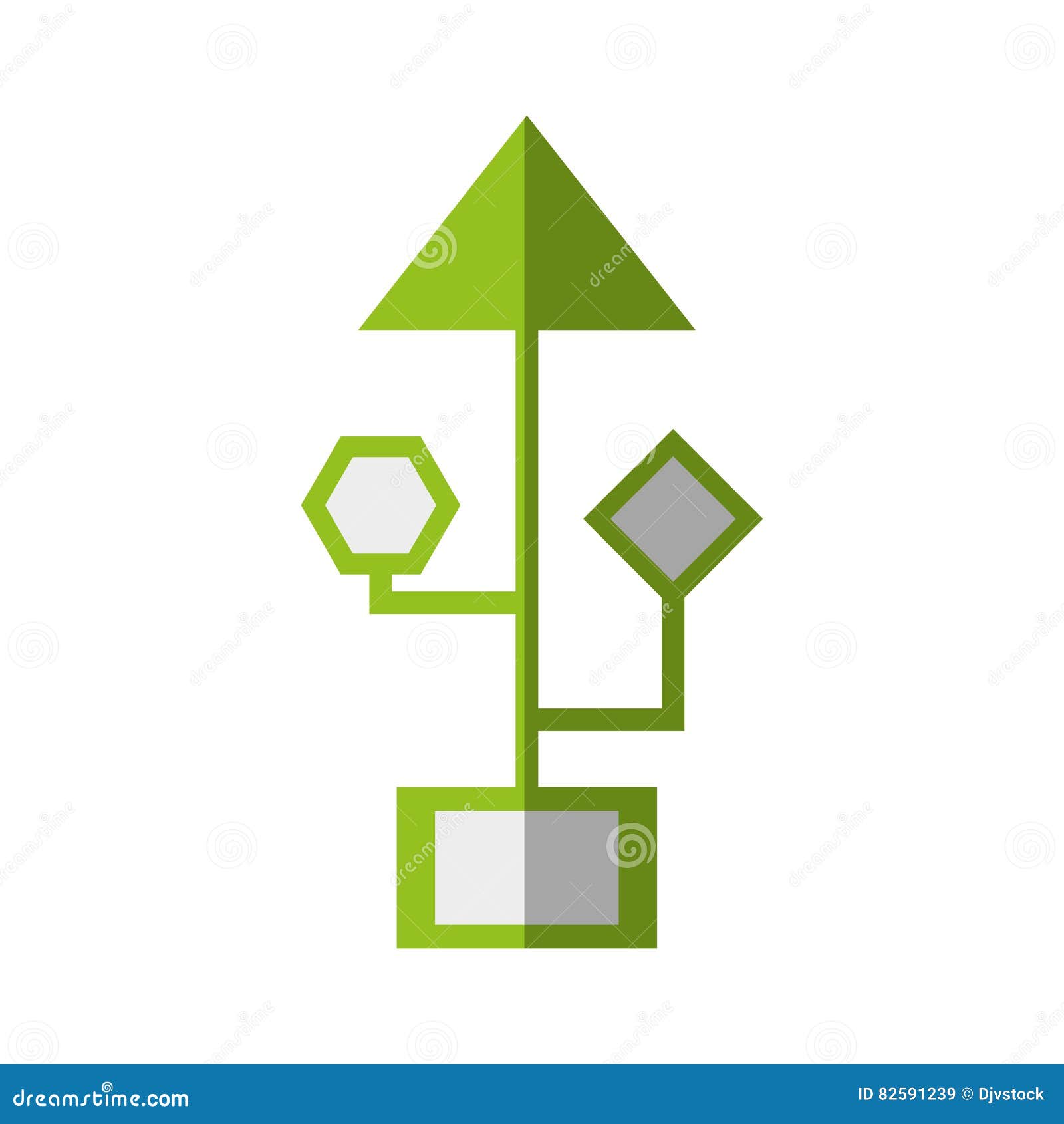 Computer Circuit Arrow Electronic Component Stock Vector - Illustration ...