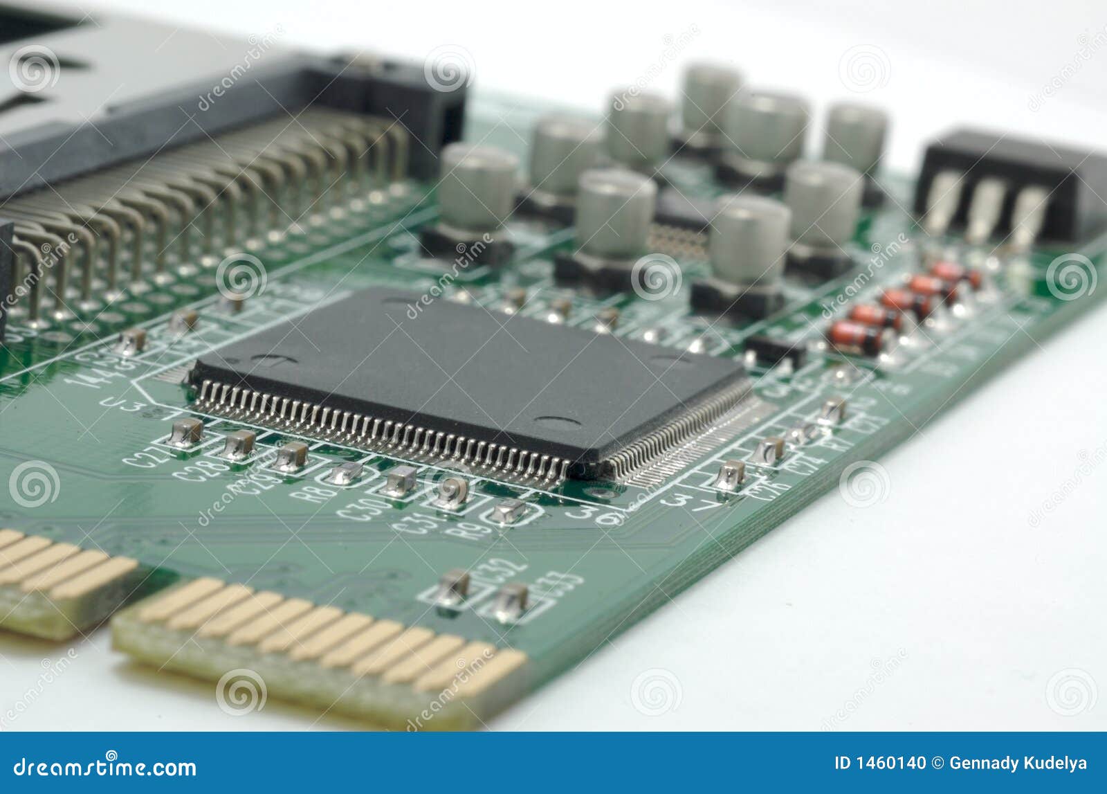 Computer Circuit Board stock photo. Image of area, connectors - 1460140