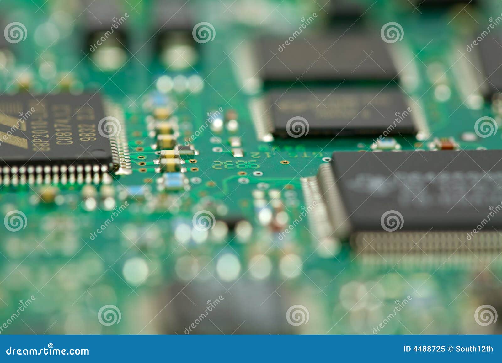 Computer Circuit Board stock image. Image of green, dimm - 4488725