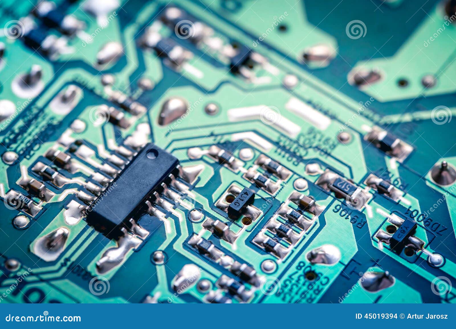 Computer Circuit Board stock photo. Image of electrical - 45019394