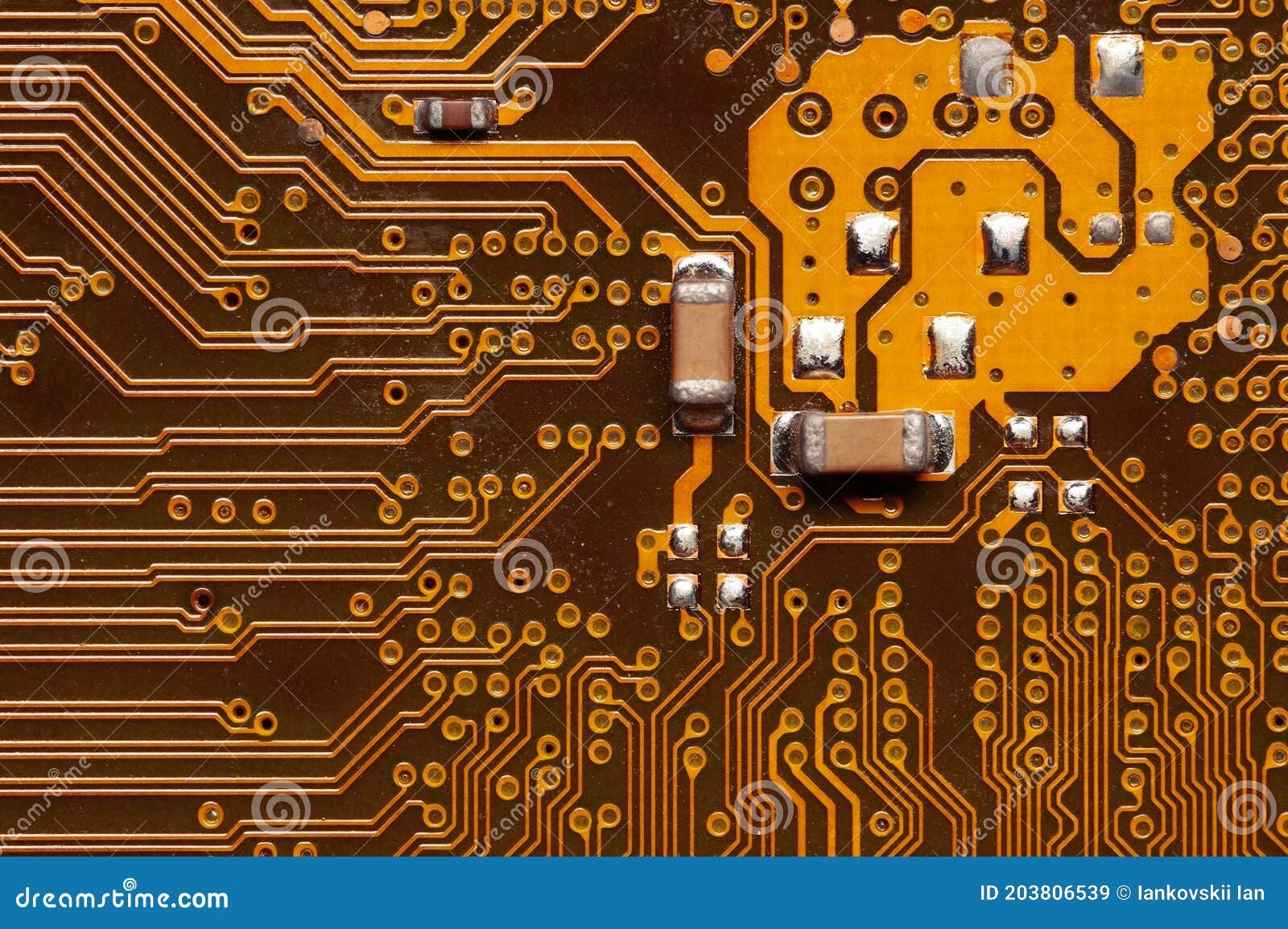 Computer Circuit Board Close Up. Background for the Theme of ...
