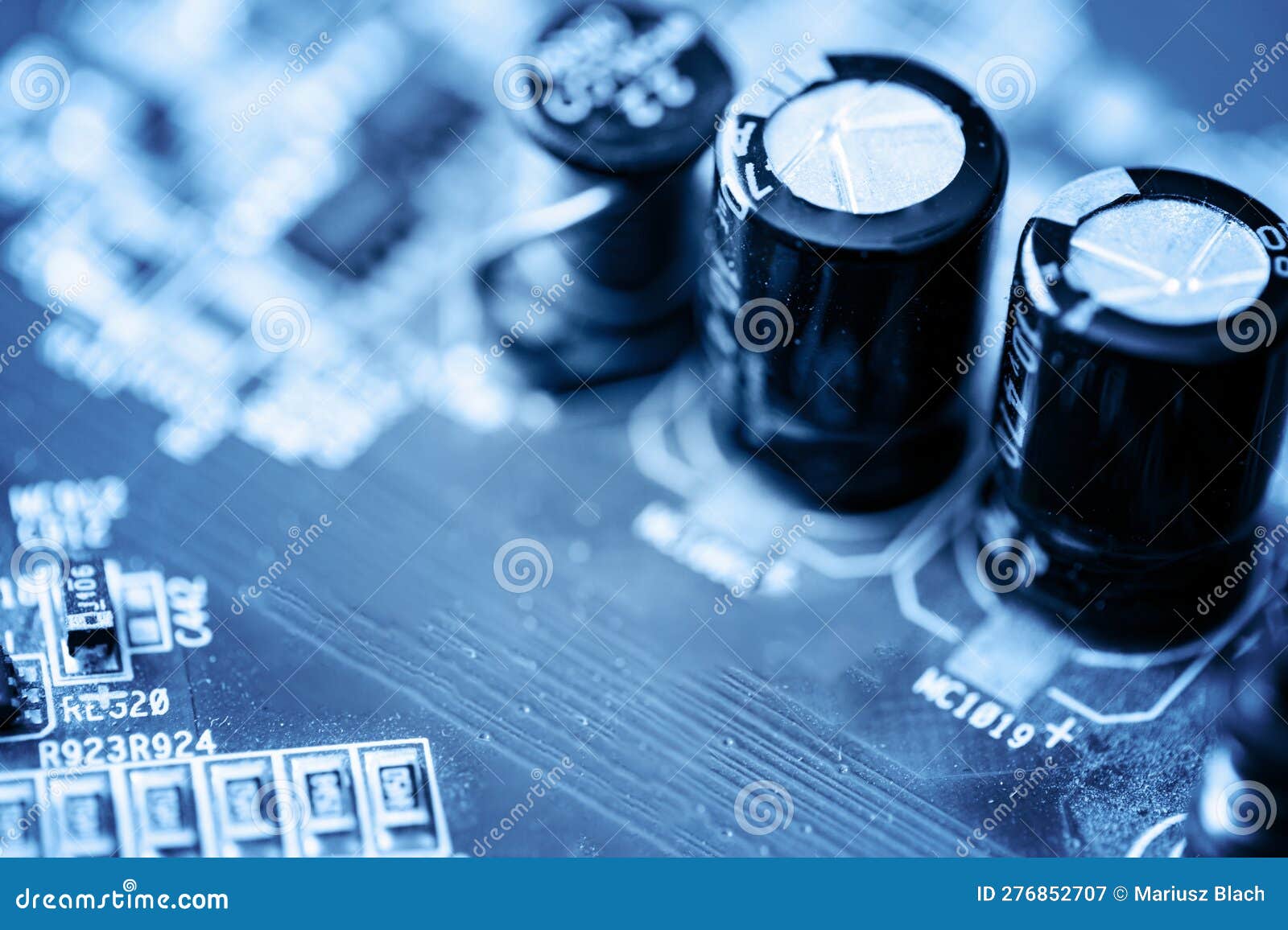 Computer Circuit Board Close-up Stock Image - Image of focus, processor ...