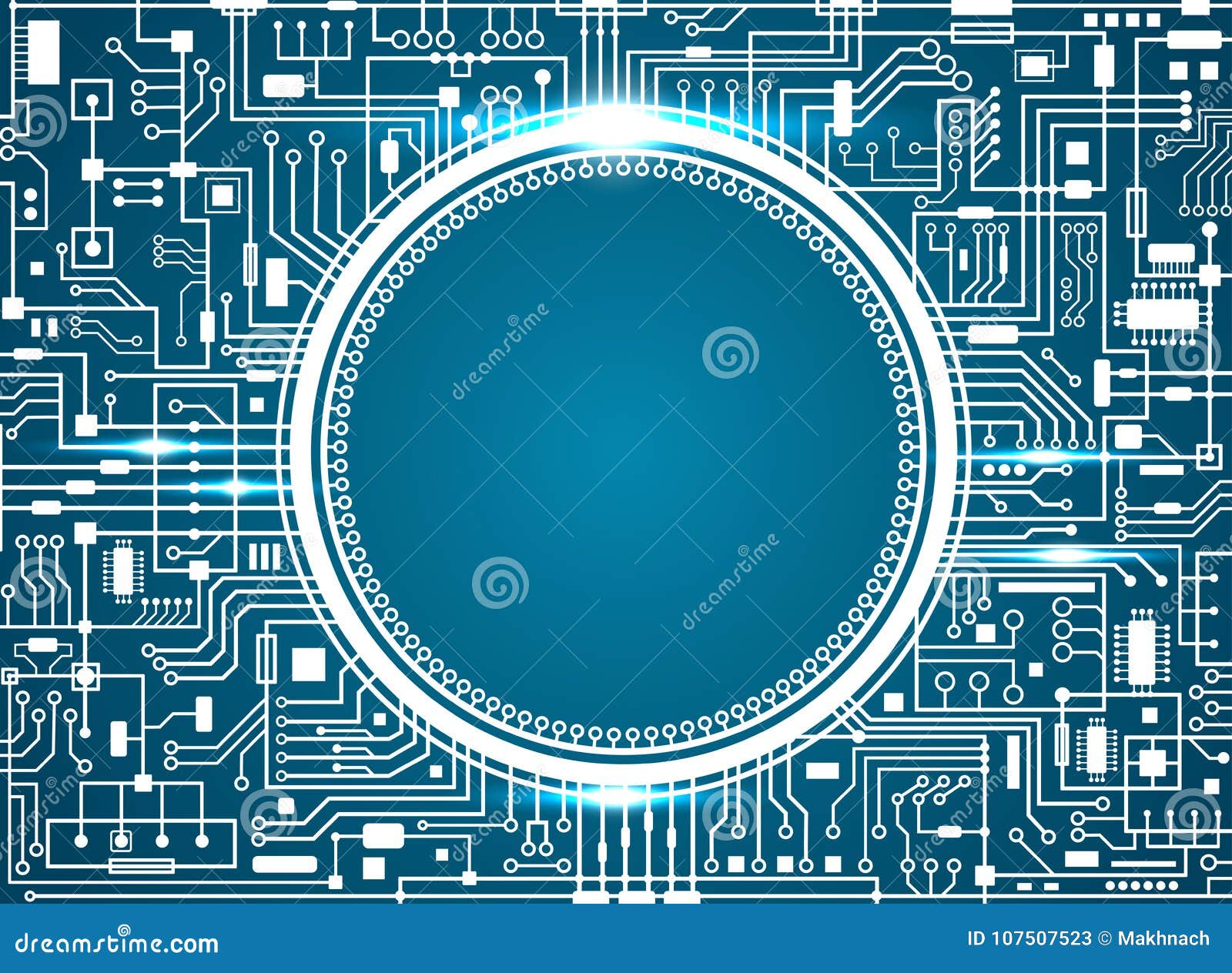 Computer circuit board. stock vector. Illustration of component - 107507523