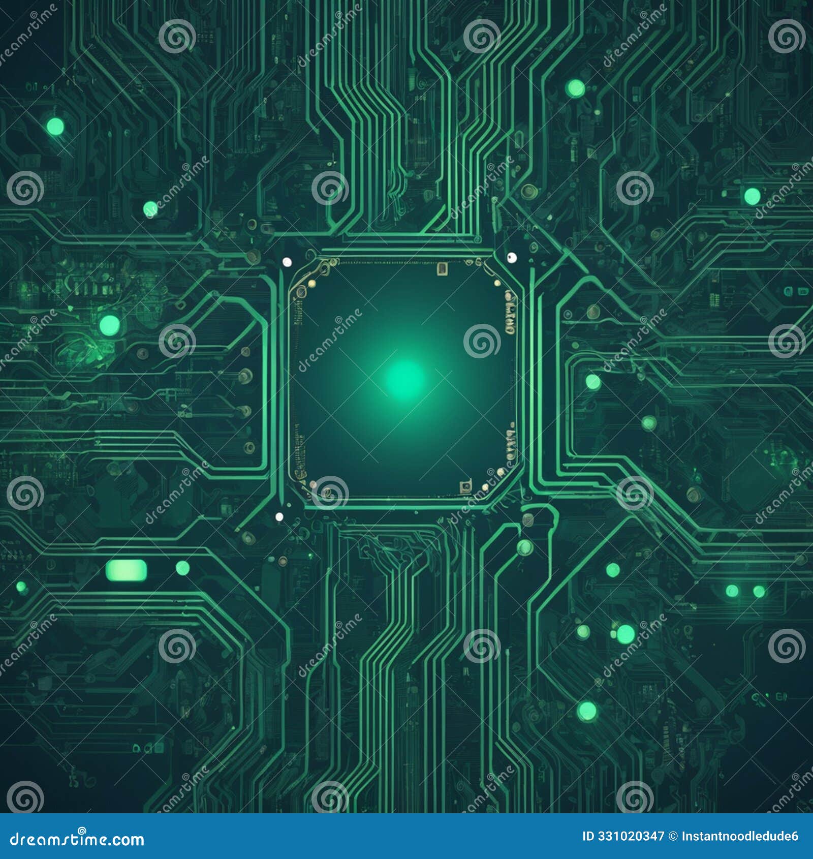 A Computer Circuit Board with a Cpu Chip on it, Computer Graphics ...