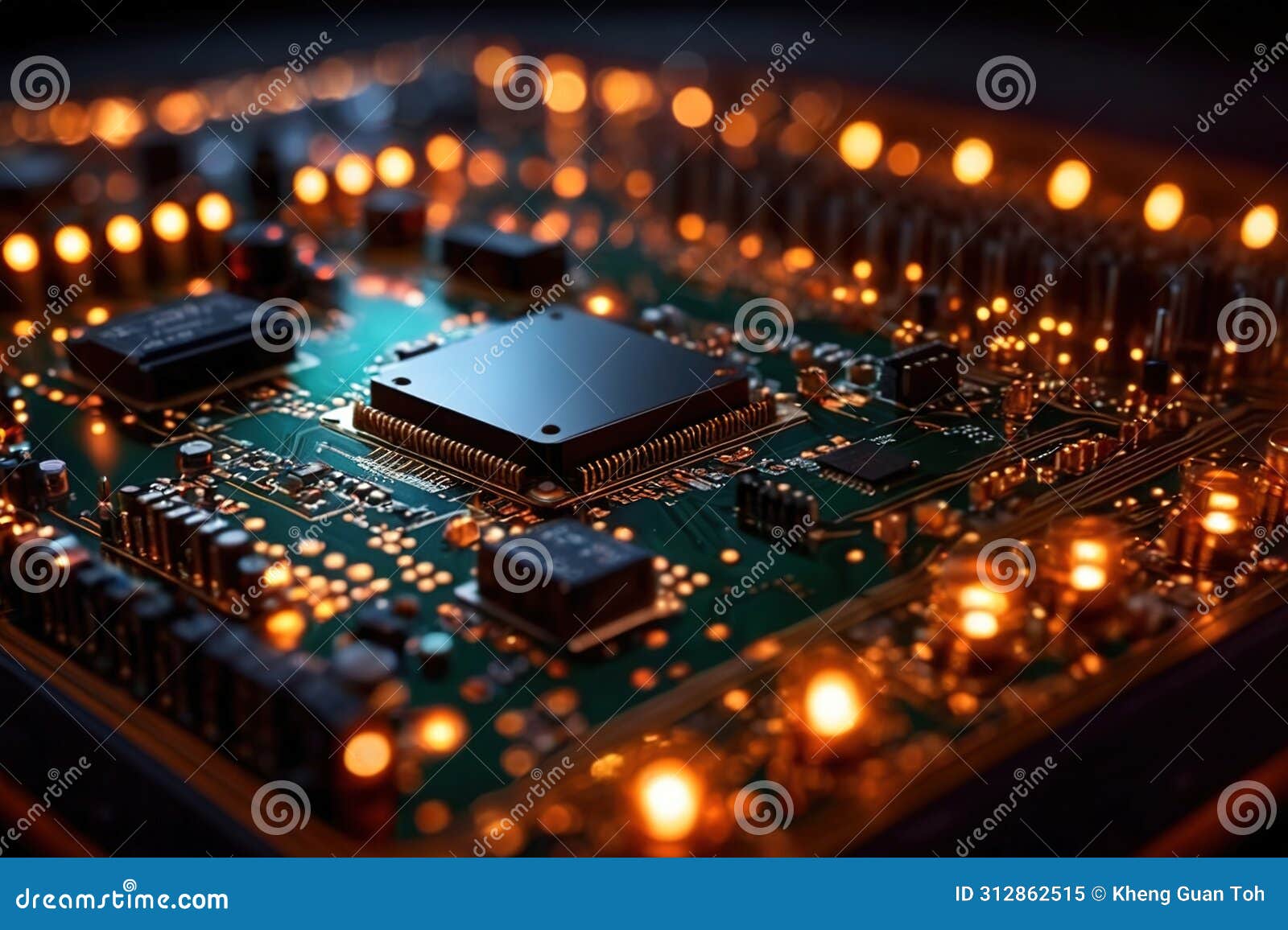 Computer Circuit Board, Intricate Electronic Technology for Cpu ...