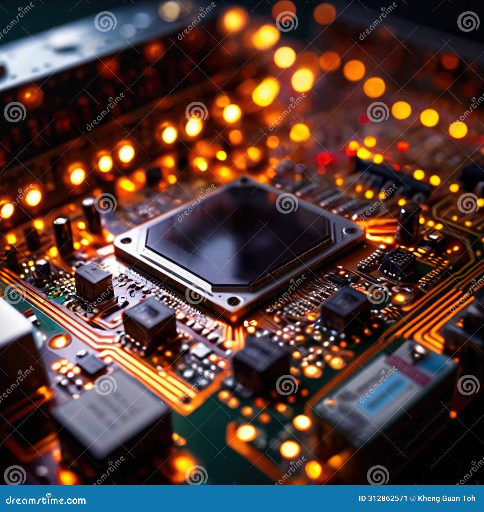 Computer Circuit Board, Intricate Electronic Technology for Cpu ...