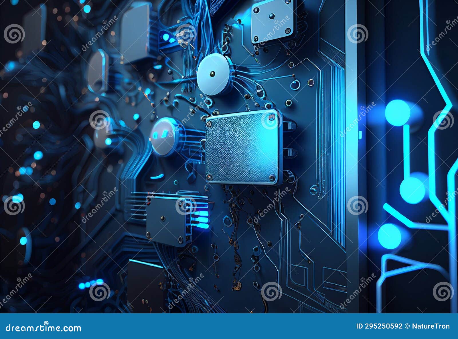 Computer Circuit Board with Processor Circuit Board Background Computer ...