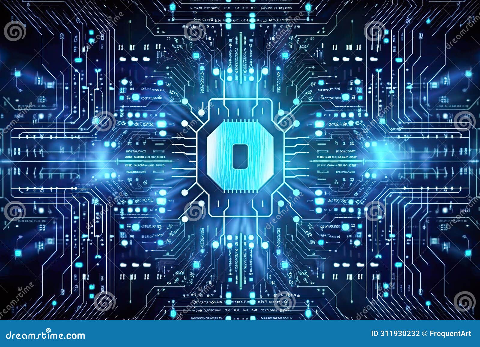 Secure Computer Circuit Board with Lock. Generative AI Stock ...