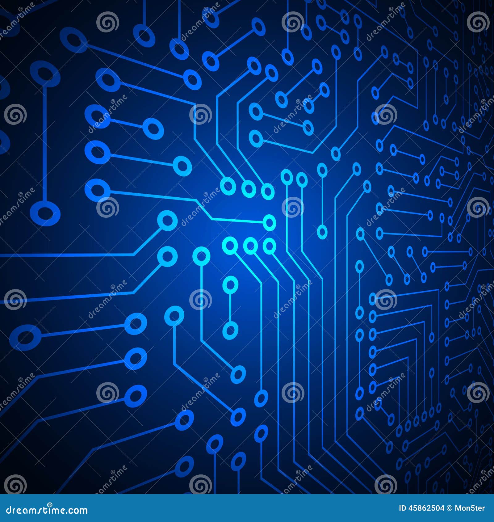 Computer circuit board. stock vector. Illustration of color - 45862504