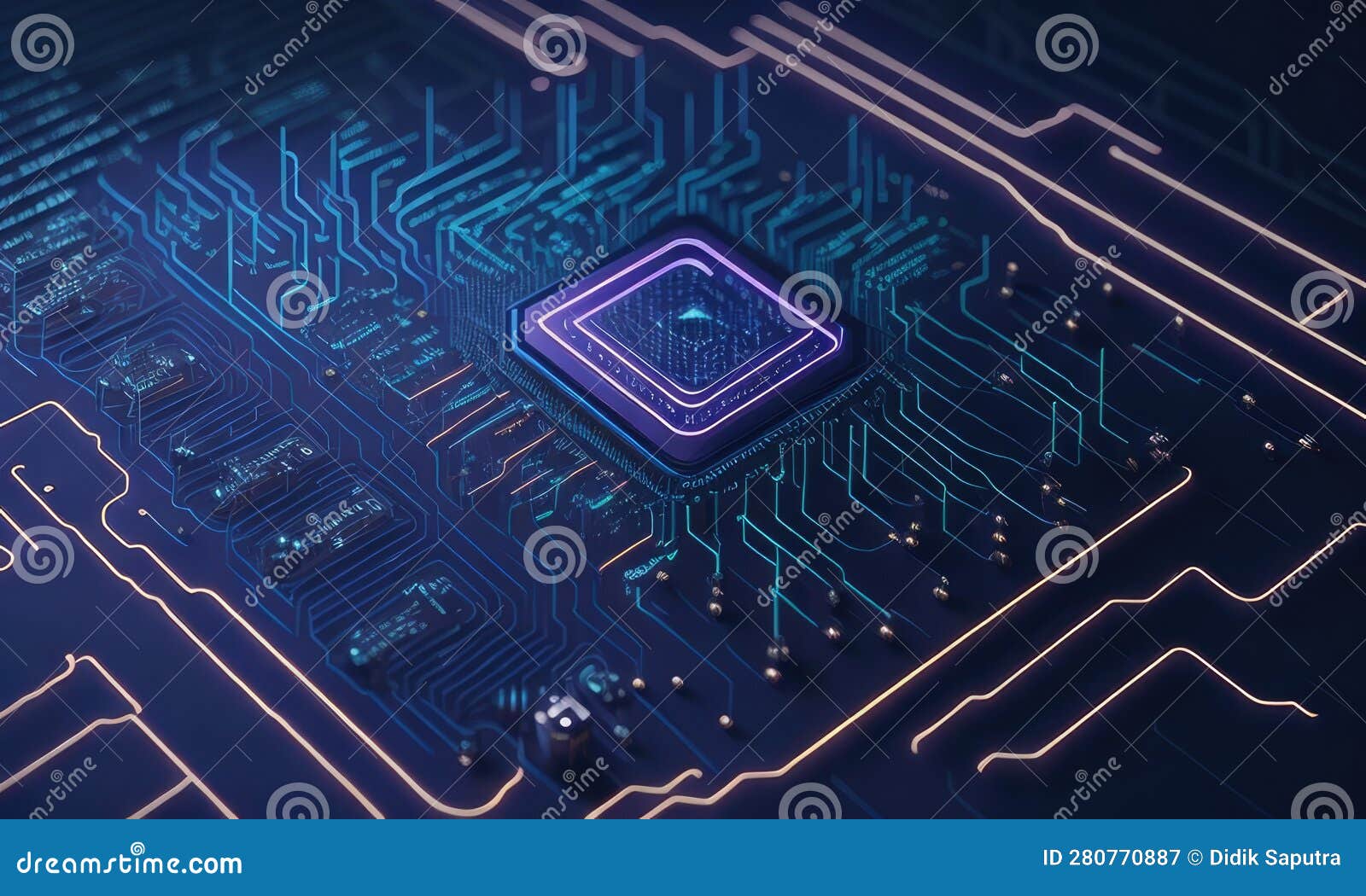 Computer Circuit Board Wallpaper Background Stock Illustration ...