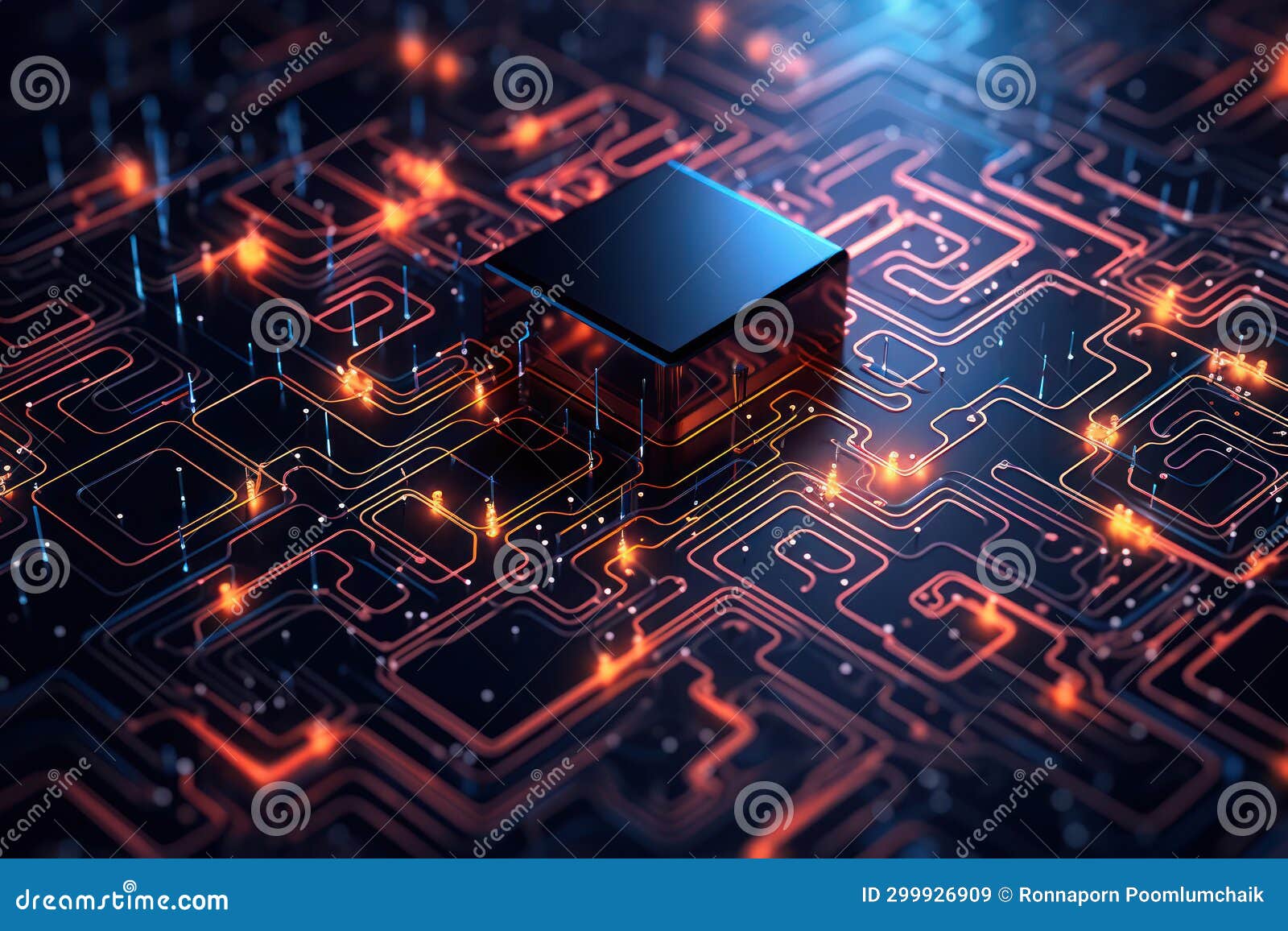 Computer Circuit Board Wallpaper Background with a Dark Tone Stock ...