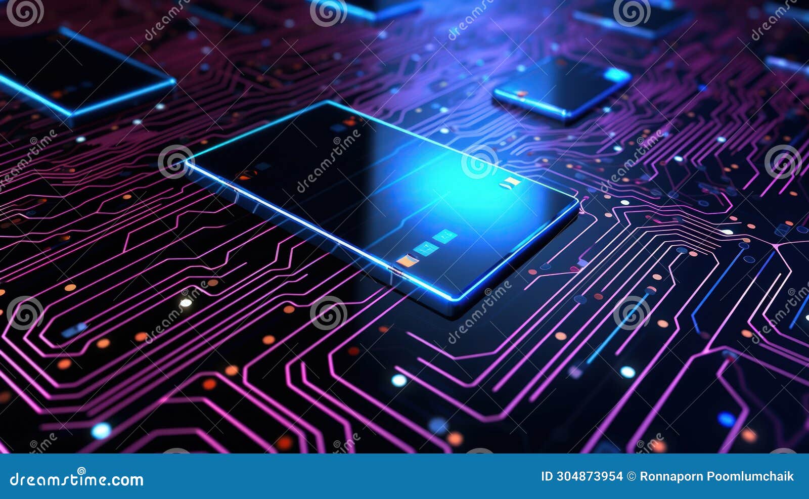 Computer Circuit Board Wallpaper Background with a Dark Tone Stock ...