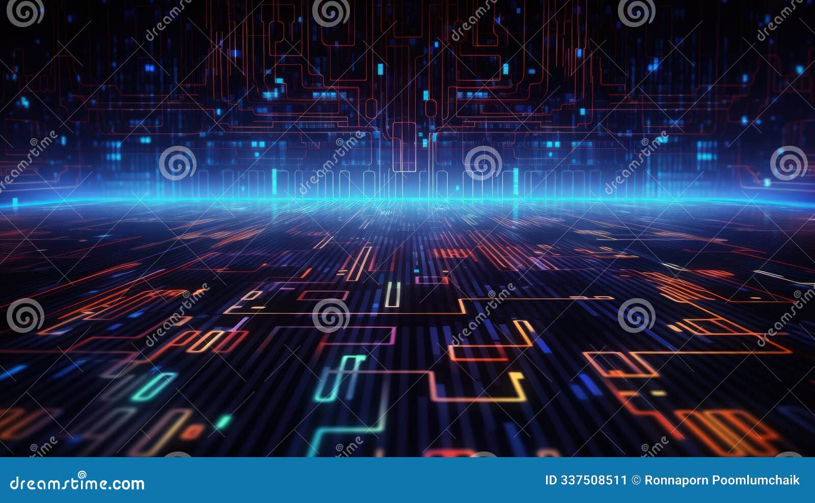 Computer Circuit Board Wallpaper Background with a Dark Tone. Stock ...