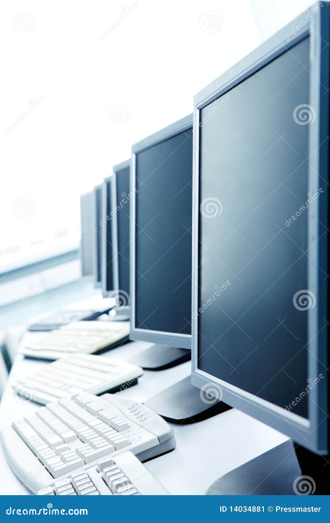Computer class stock image. Image of desk, electronic - 14034881