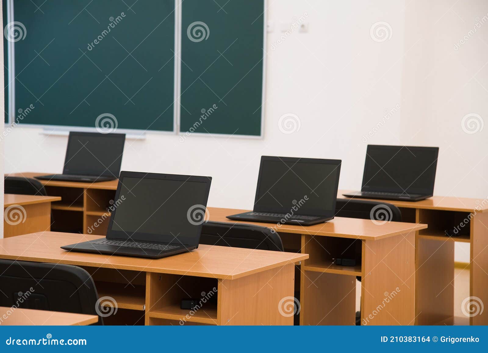 Computer Class at School. Distance Learning Stock Photo - Image of ...