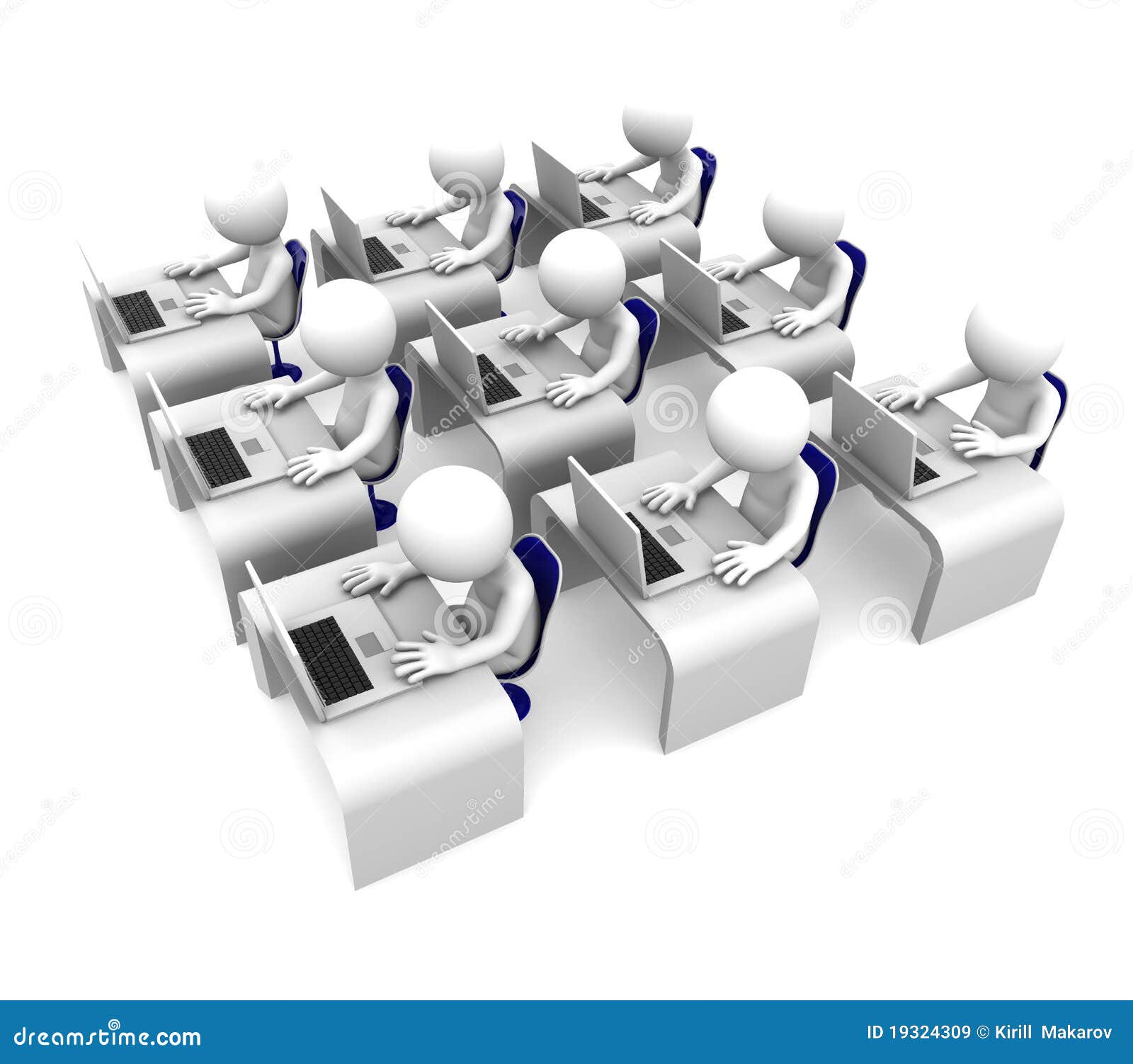 Computer Class. Training Education Concept Stock Illustration ...