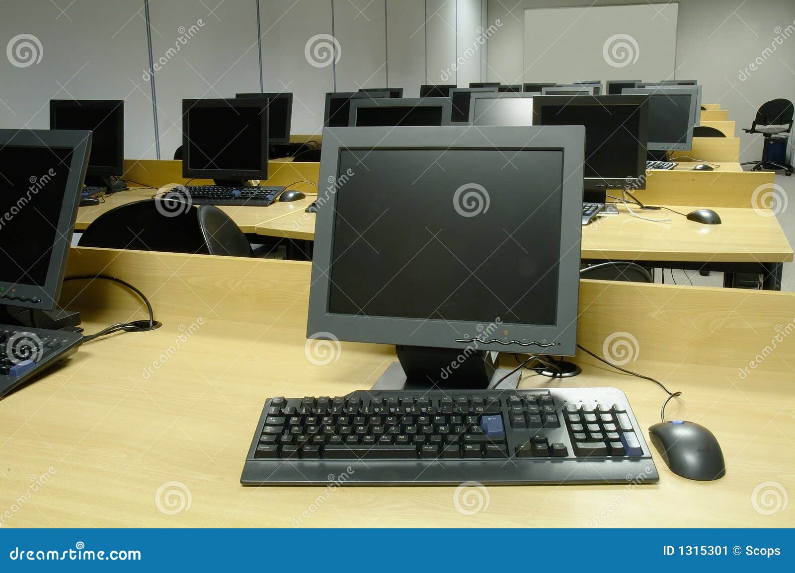 Computer Classroom Royalty-Free Stock Photography | CartoonDealer.com ...