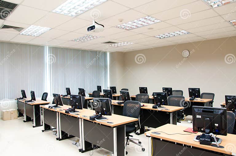 Computer classroom stock image. Image of lecture, computer - 18757791