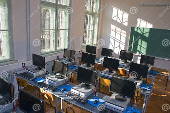 Computer classroom stock image. Image of data, internet - 4174211