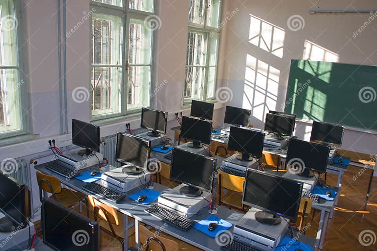 Computer classroom stock image. Image of data, internet - 4174211