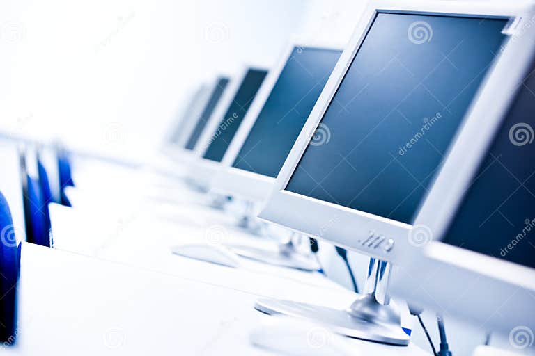 Computer classroom stock photo. Image of school, empty - 4858444