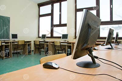 Computer classroom stock photo. Image of learn, internet - 733832