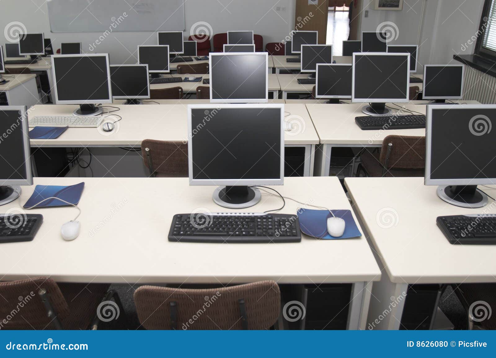 Computer classroom stock photo. Image of assignment, class - 8626080