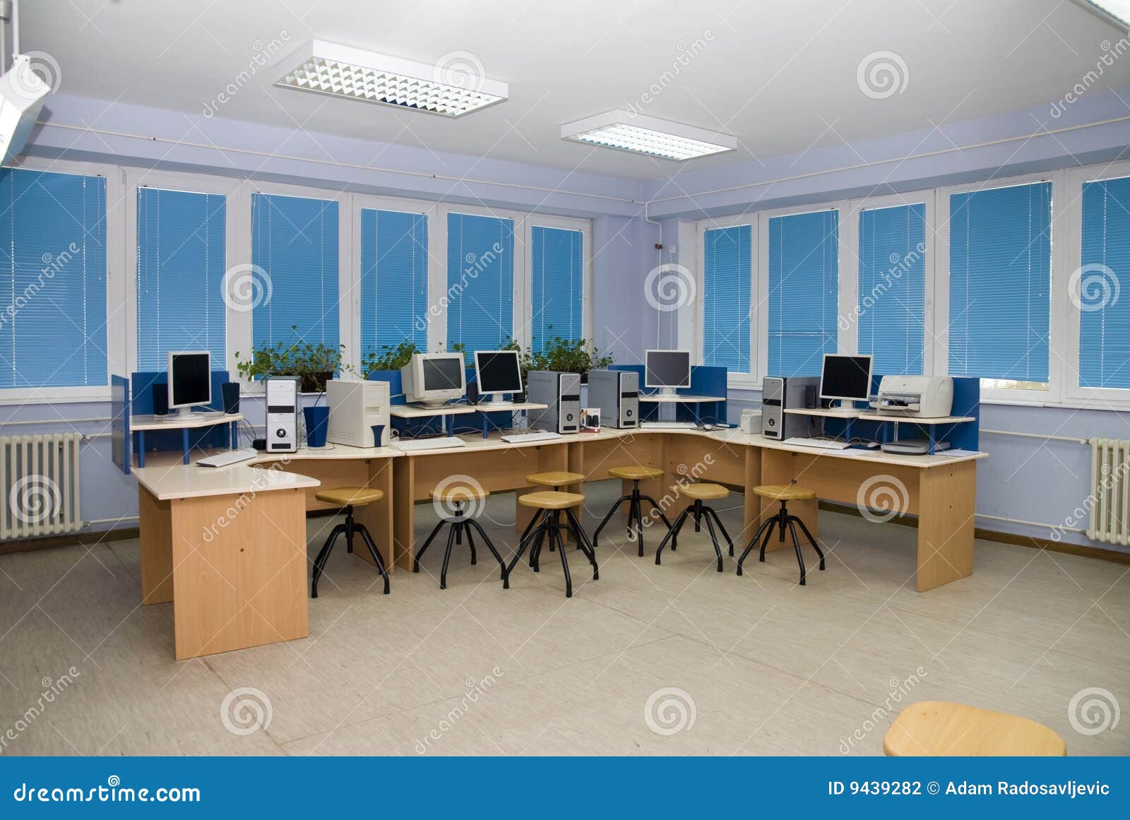 Computer Classroom stock photo. Image of education, classroom - 9439282