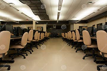 Computer Classroom stock photo. Image of office, desk - 48444482
