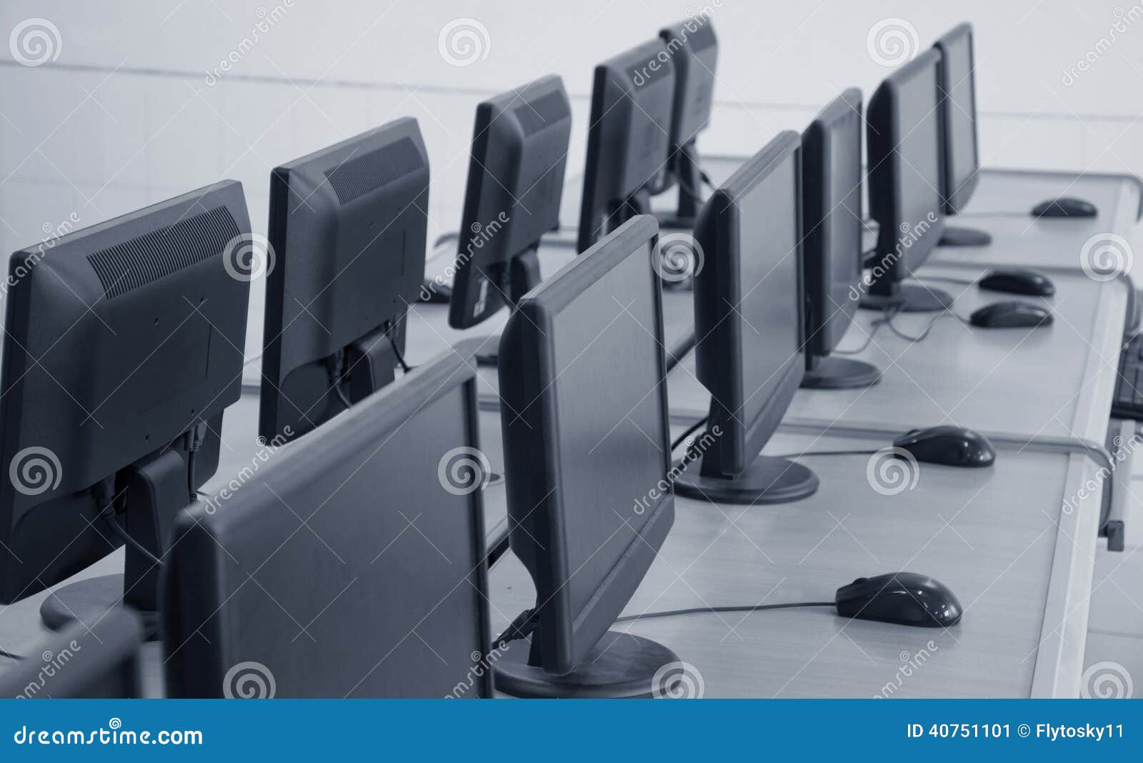 Computer classroom stock image. Image of computer, monitor - 40751101