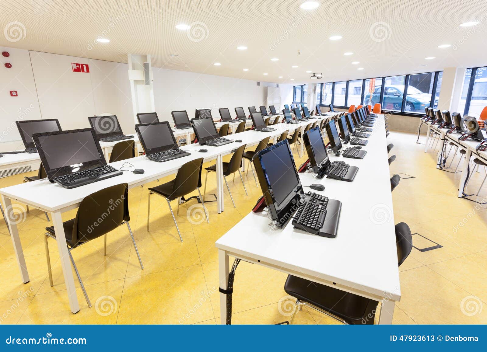 Computer classroom stock image. Image of education, tech - 47923613