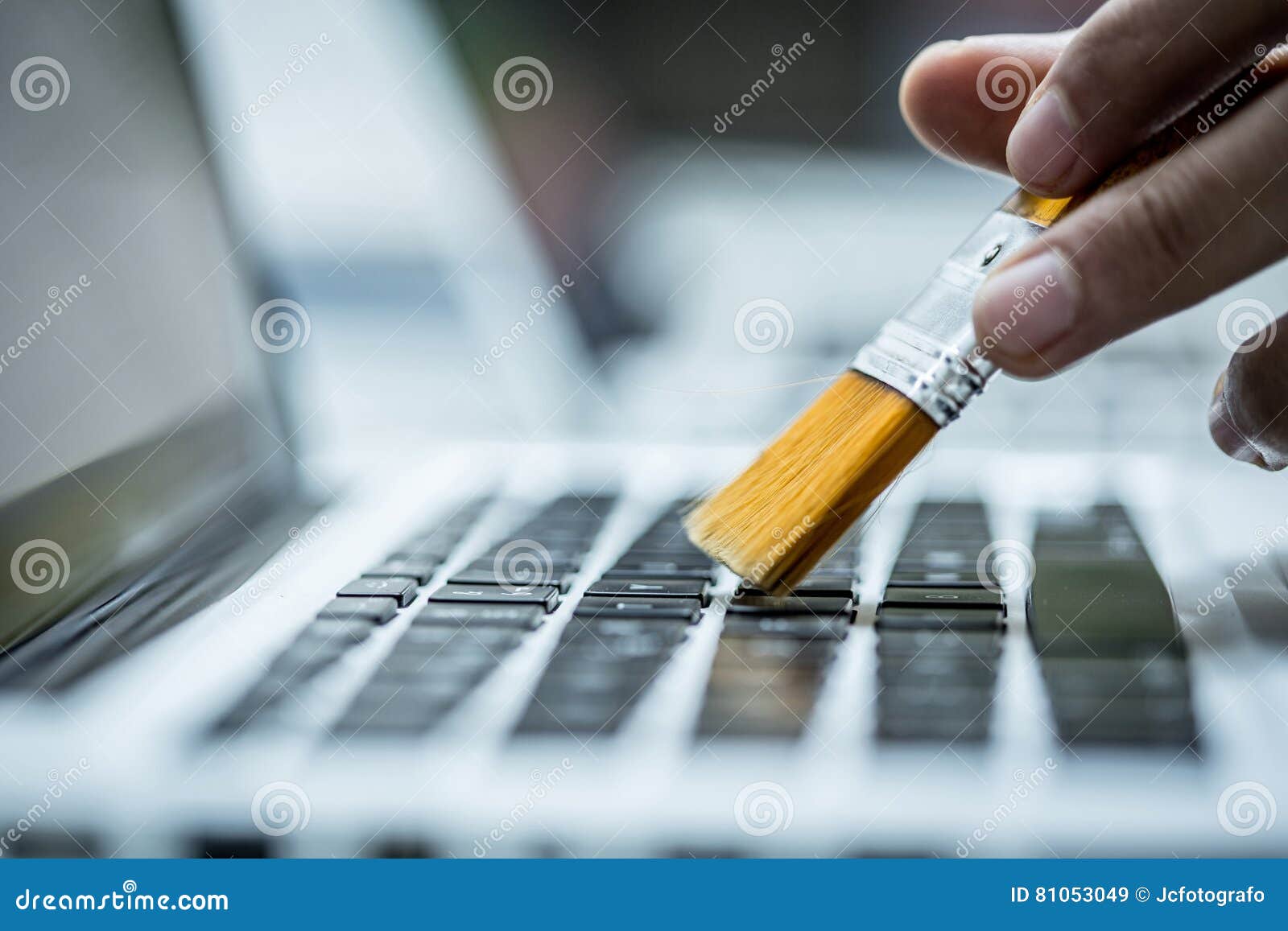 Computer cleaning brush stock image. Image of assembly - 81053049