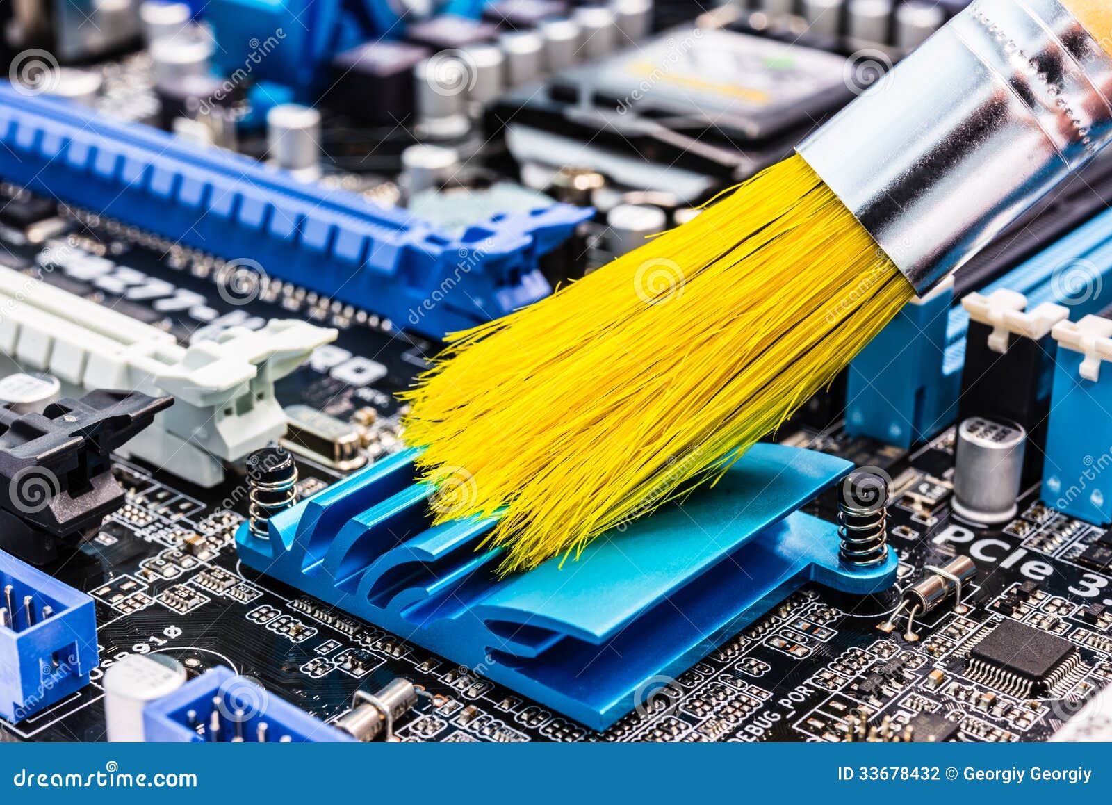 Computer cleaning stock photo. Image of board, person - 33678432