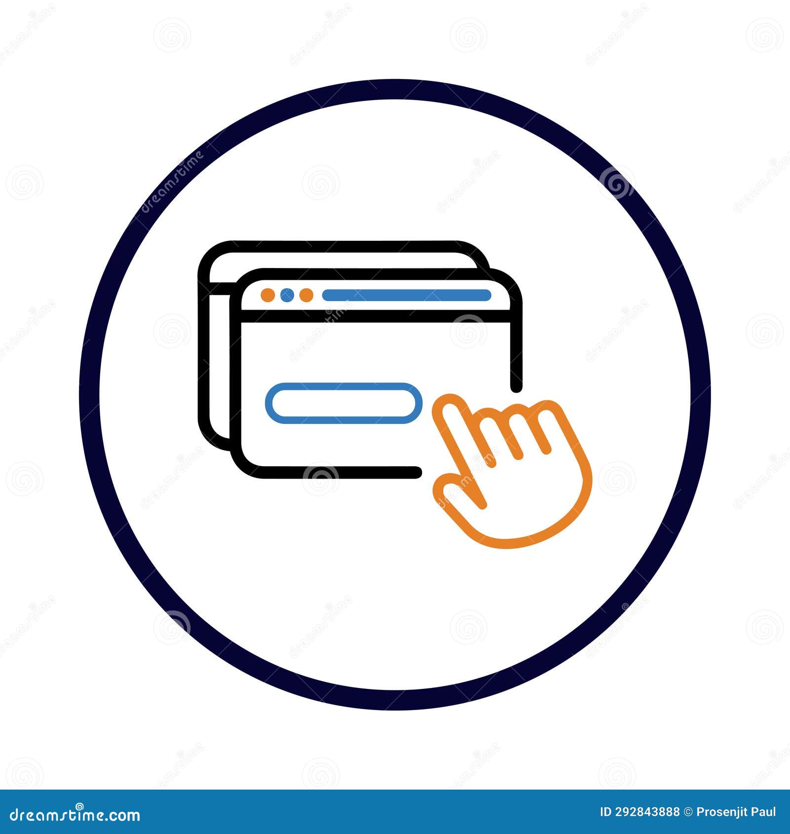 Computer, Click, Web, Browser, Browser Click Icon Stock Vector ...