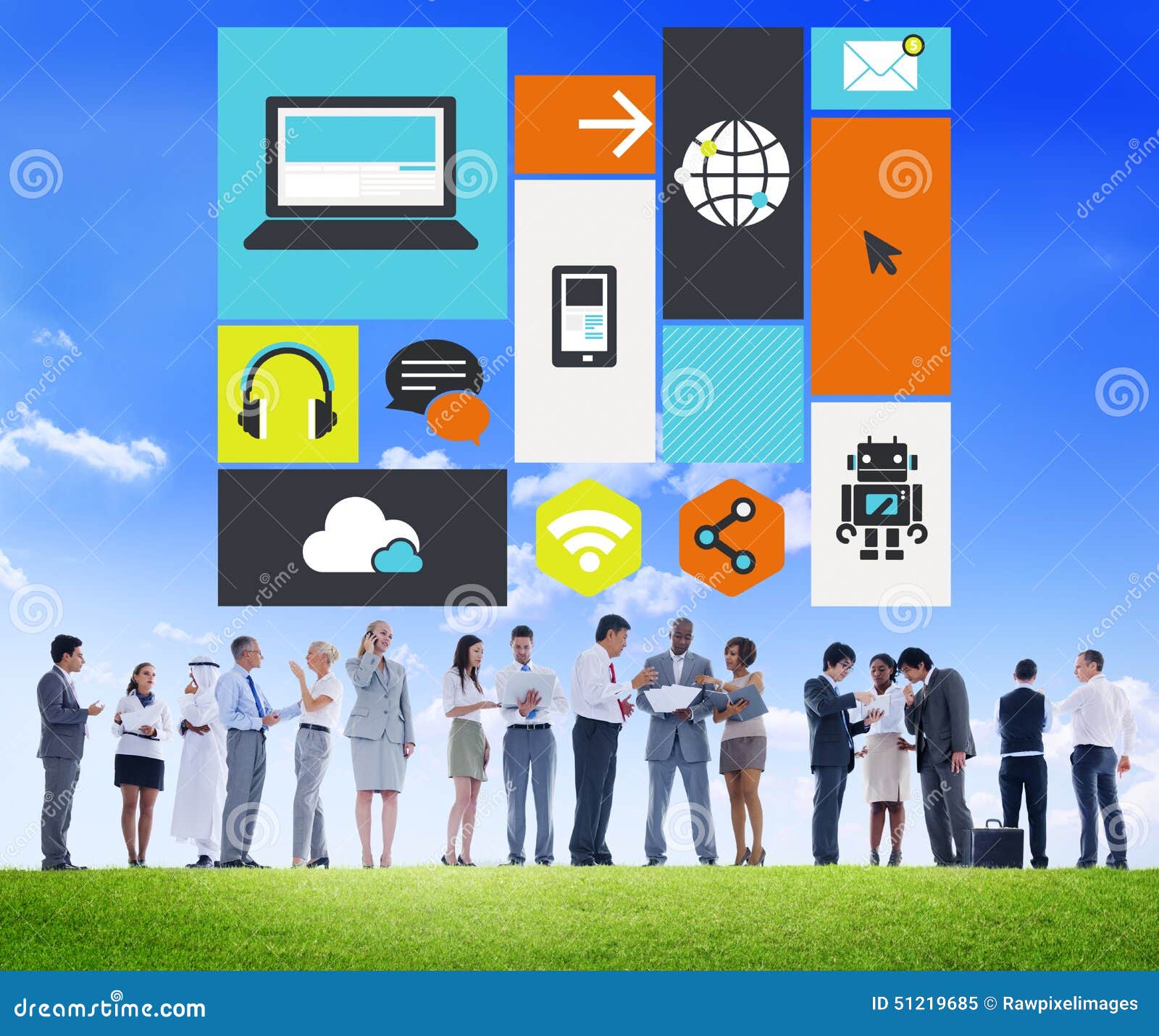 Computer Cloud Computing Storage Media Digital Concept Stock Image ...