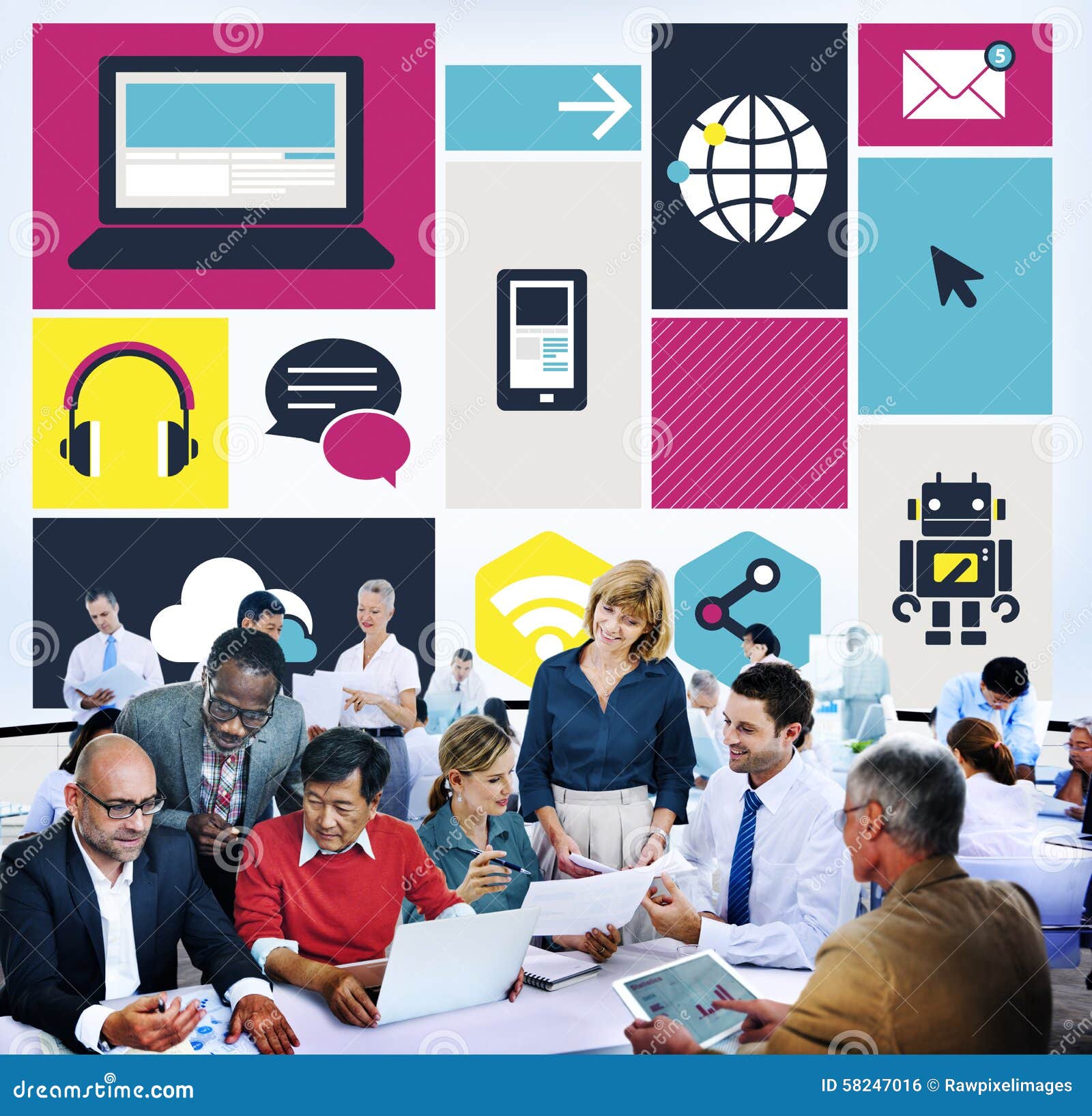 Computer Cloud Computing Storage Media Digital Concept Stock Photo ...