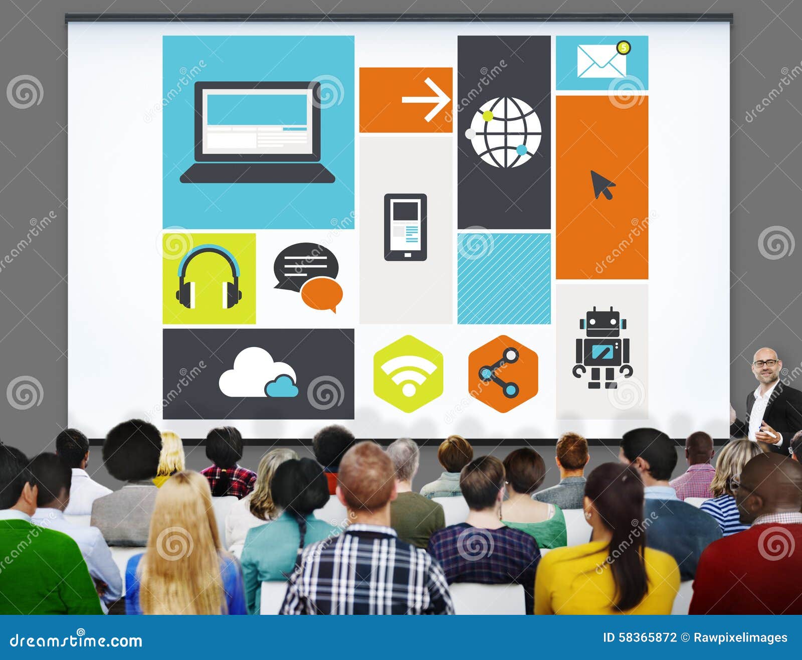 Computer Cloud Computing Storage Media Digital Concept Stock Photo ...