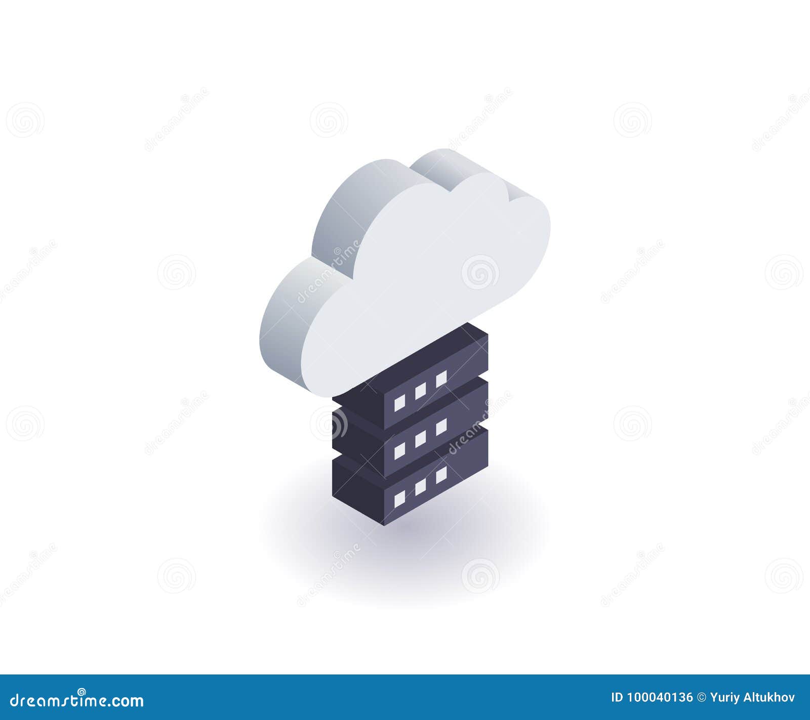 Computer Cloud Icon, Illustration, Vector Symbol. Stock Vector ...