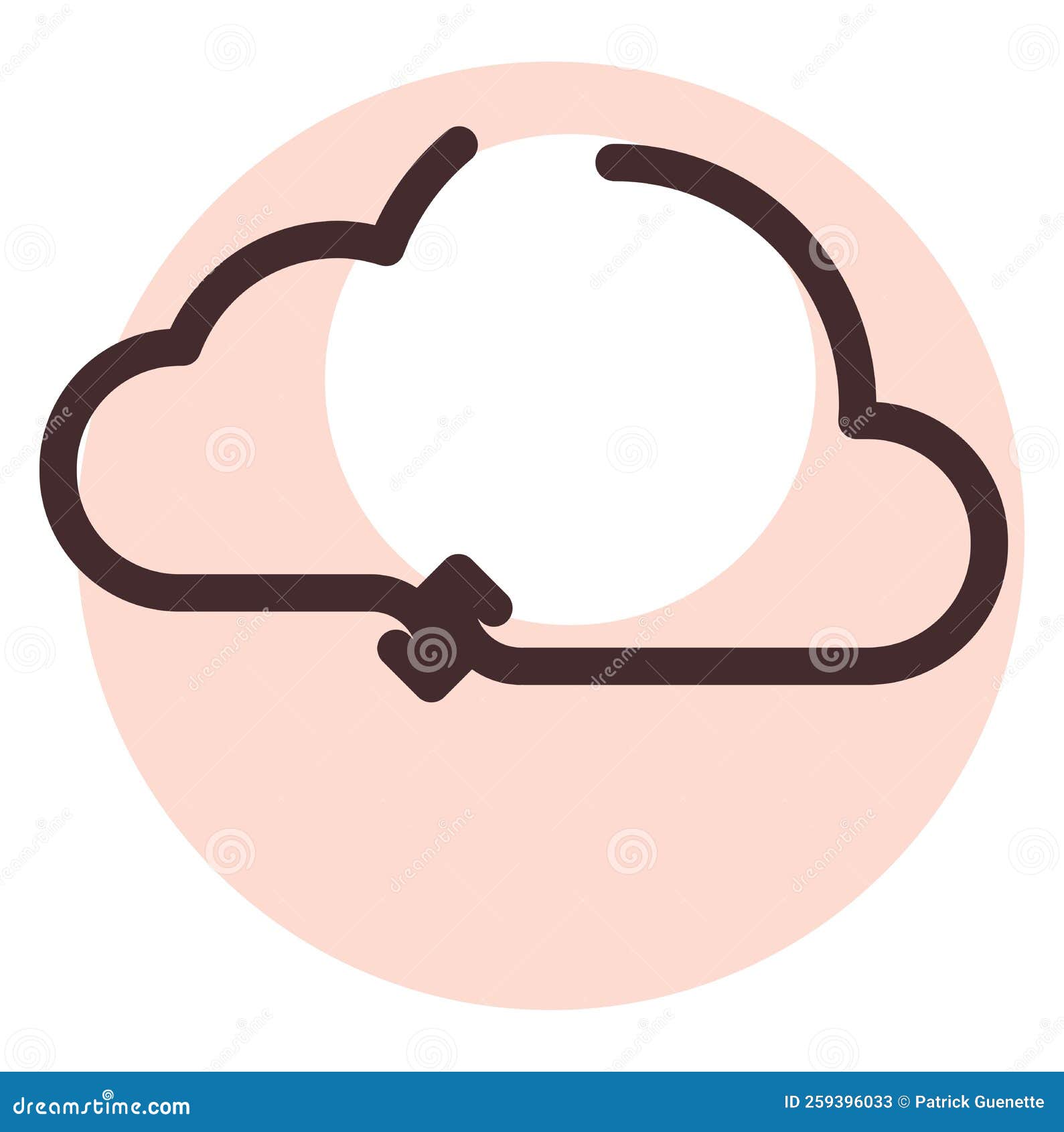 Computer cloud, icon stock vector. Illustration of blue - 259396033