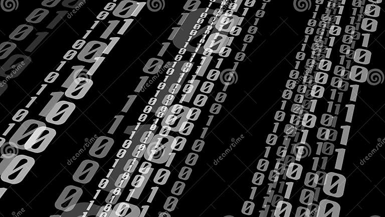 Computer Code Binary on Black Digital Concept of Cyber Security and Machine Learning in World of ...