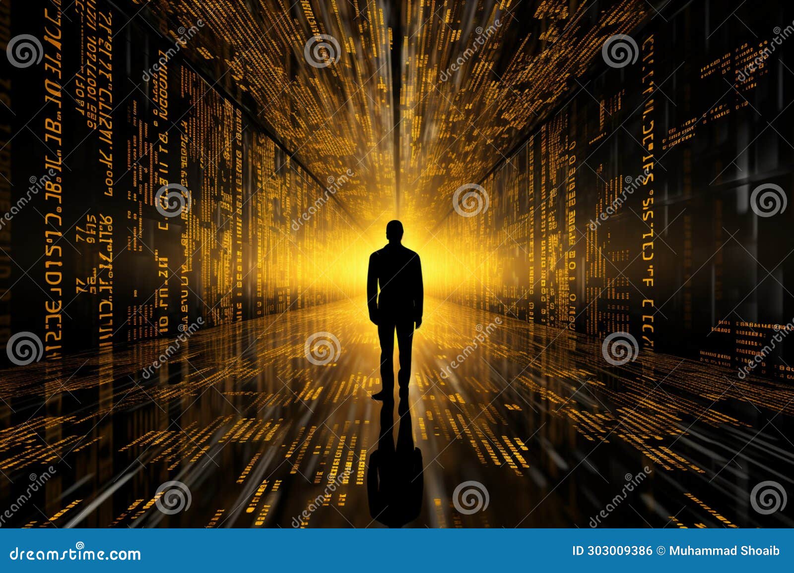 Computer Code Canvas Black and Yellow Binary Background with Graphical ...