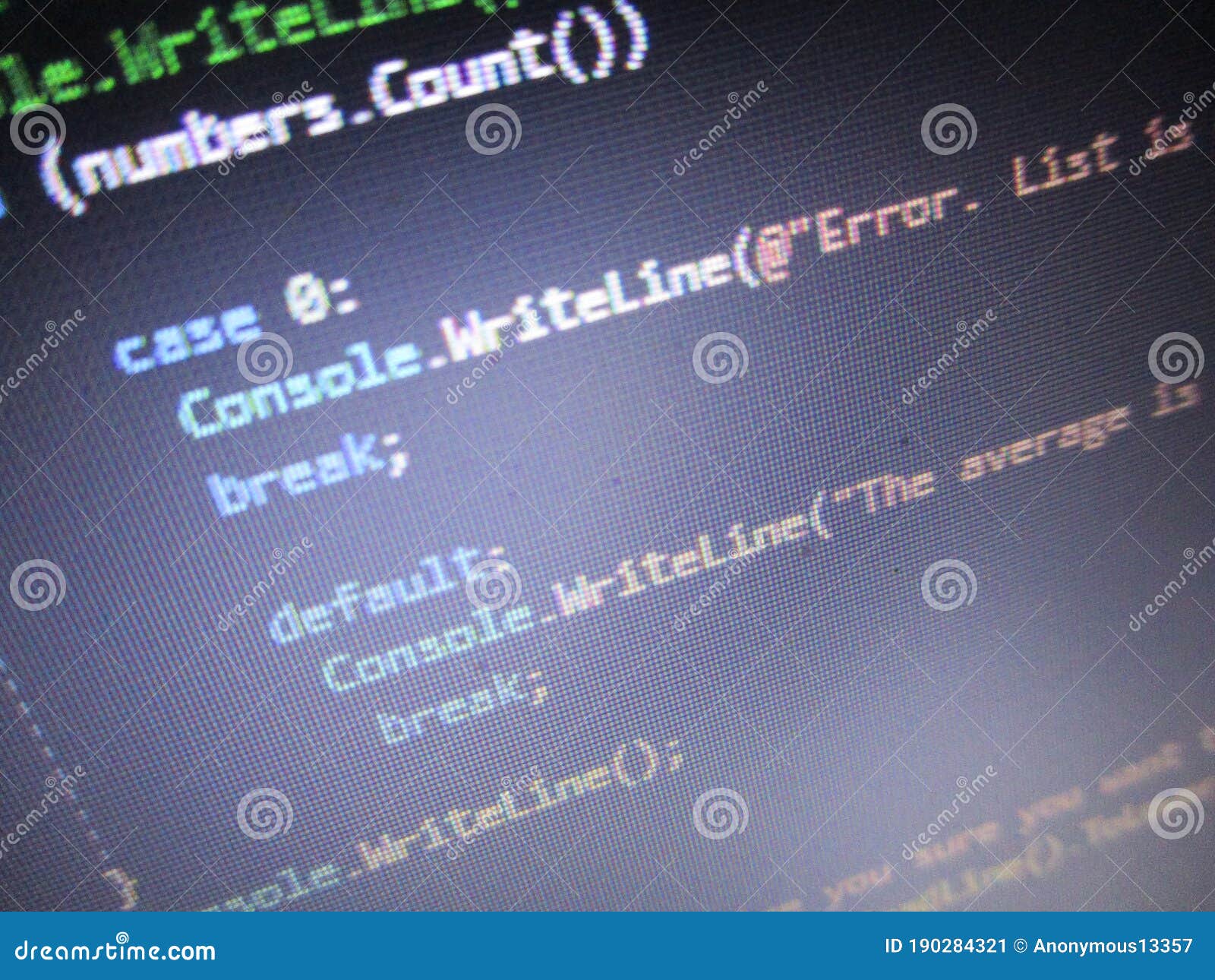 Computer Code on Dark Screen Stock Image - Image of dark, hacking ...